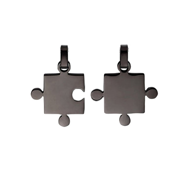 ESP 5590: Black Coated Couple Jigsaw Pendant – EMO Jewelry Philippines
